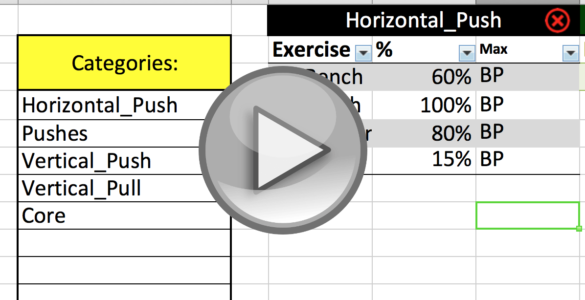 adjustablecategoriesplay - Excel Training Designs
